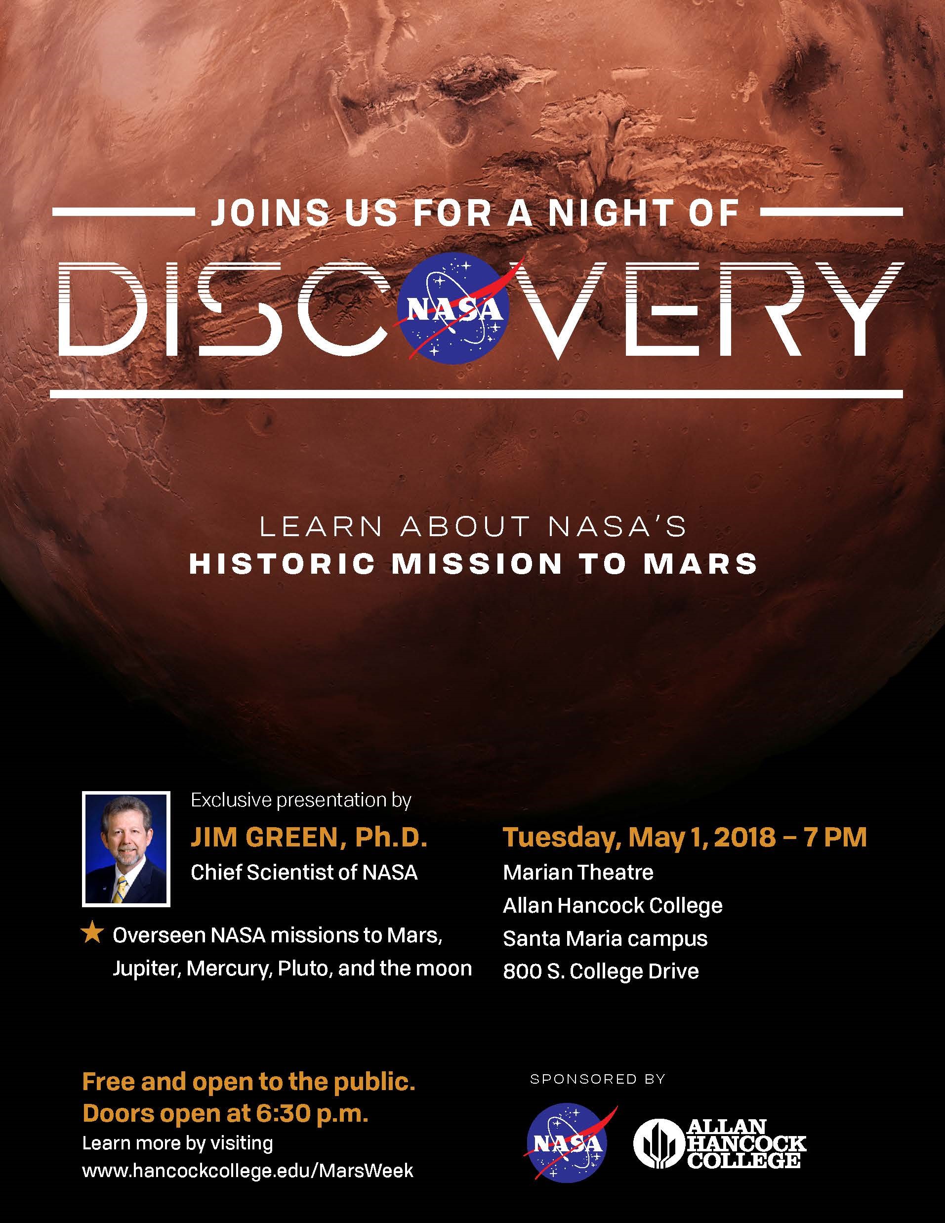 Days Before Historic Launch to Mars, NASA's Chief Scientist to Give ...